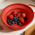 Collapsible Colander with Handle, Yghoky Colander with Handle Silicone ...