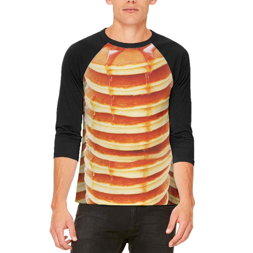 Halloween Pancakes and Syrup Breakfast Costume Mens Raglan T Shirt ...