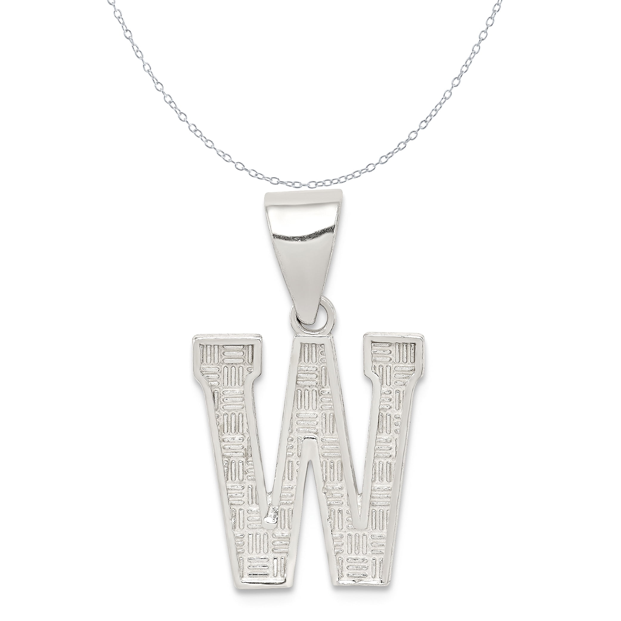 Silver Letter W Necklace Small Sterling Folksy | atelier-yuwa.ciao.jp