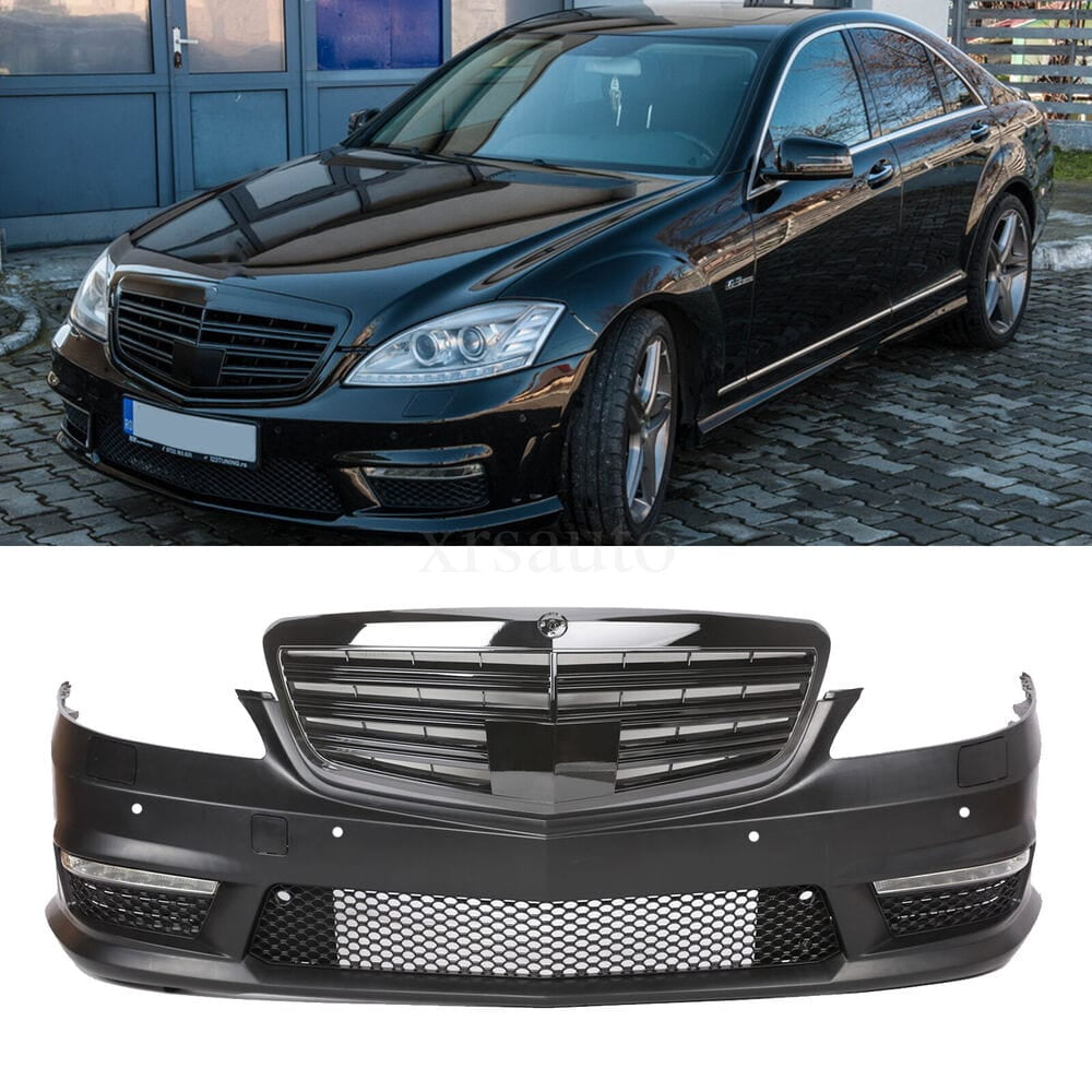 Mercedes Benz AMG Style Exterior Car Front Bumper W/Grille W/PDC W/DRL ...