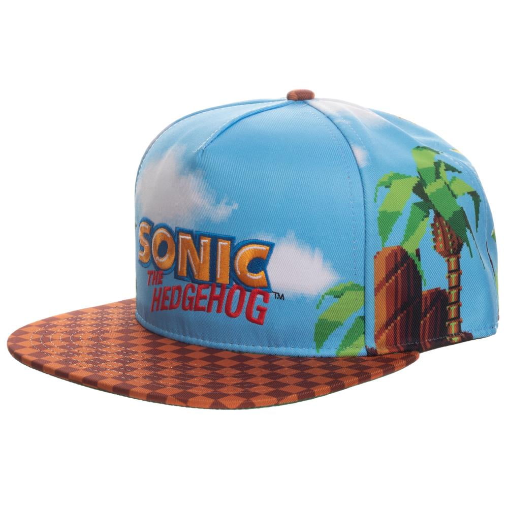 Sonic The Hedgehog All Over Print Snapback Hat Adult - Walmart.com