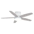 Armon White Flush Mount 44-in. Ceiling Fan with LED Light Kit and ...