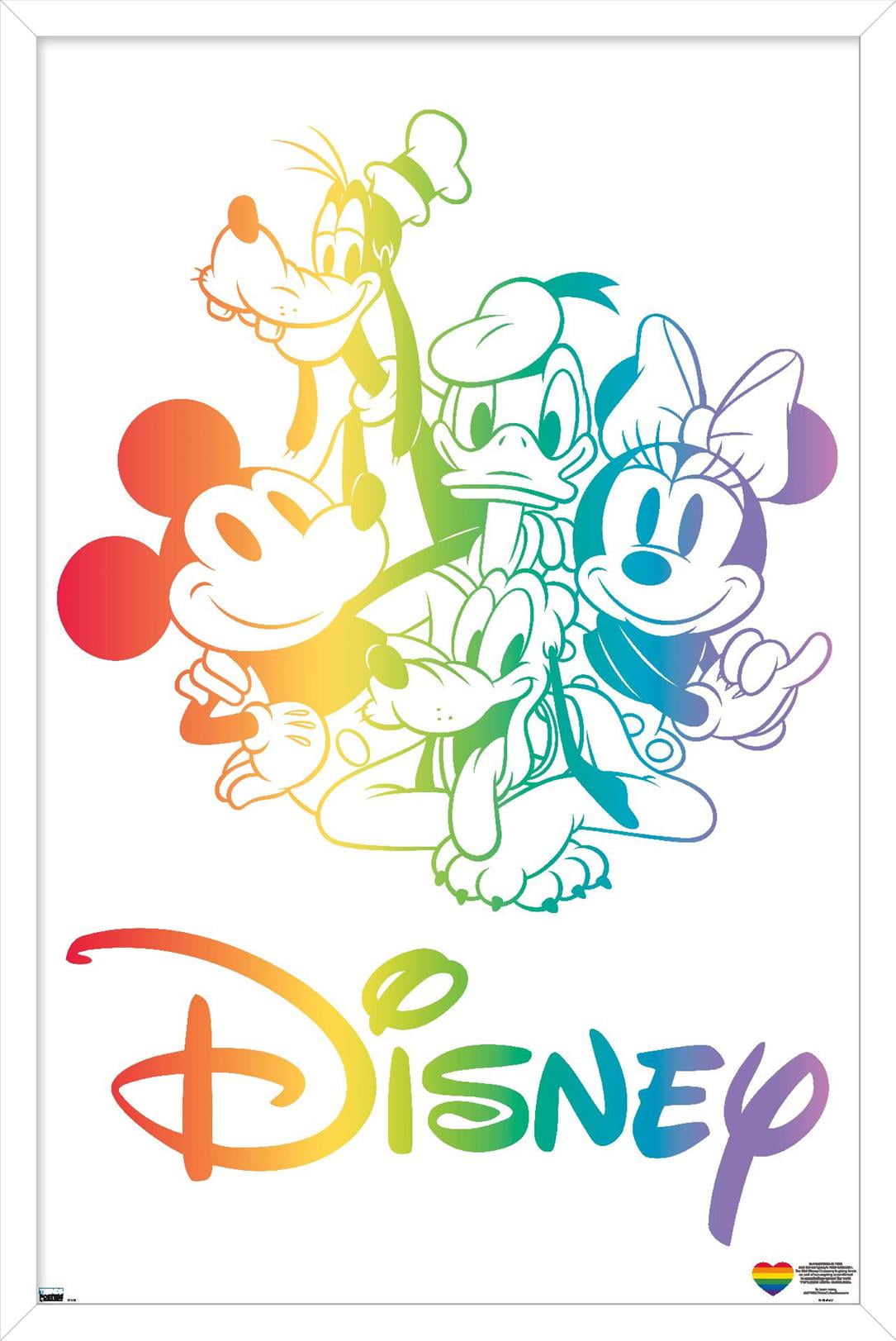 Disney Mickey Mouse - Pride Wall Poster, 22.375" x 34" Framed - Walmart.com