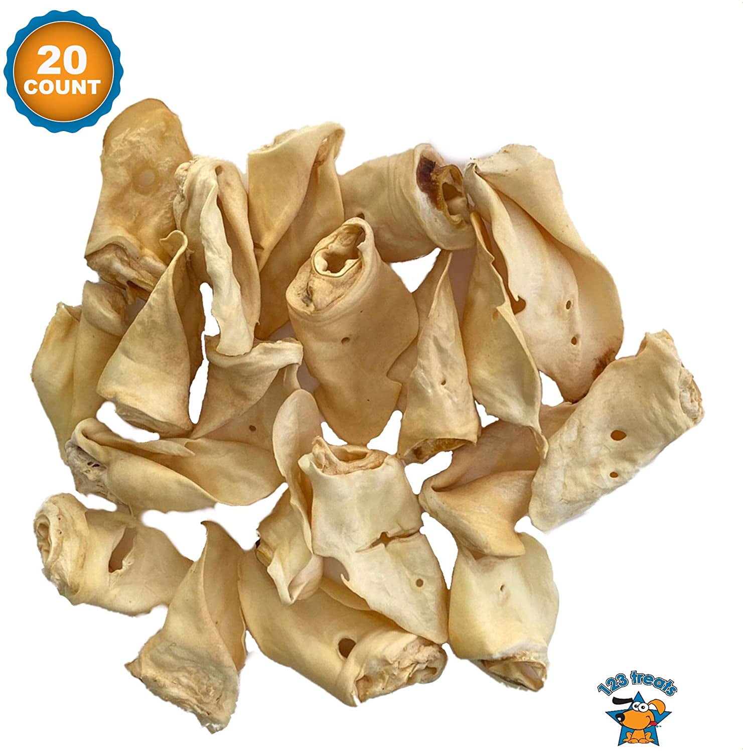 Cow Ears chew for dogs (20 Count) 100% Natural Animal Ears from Free ...
