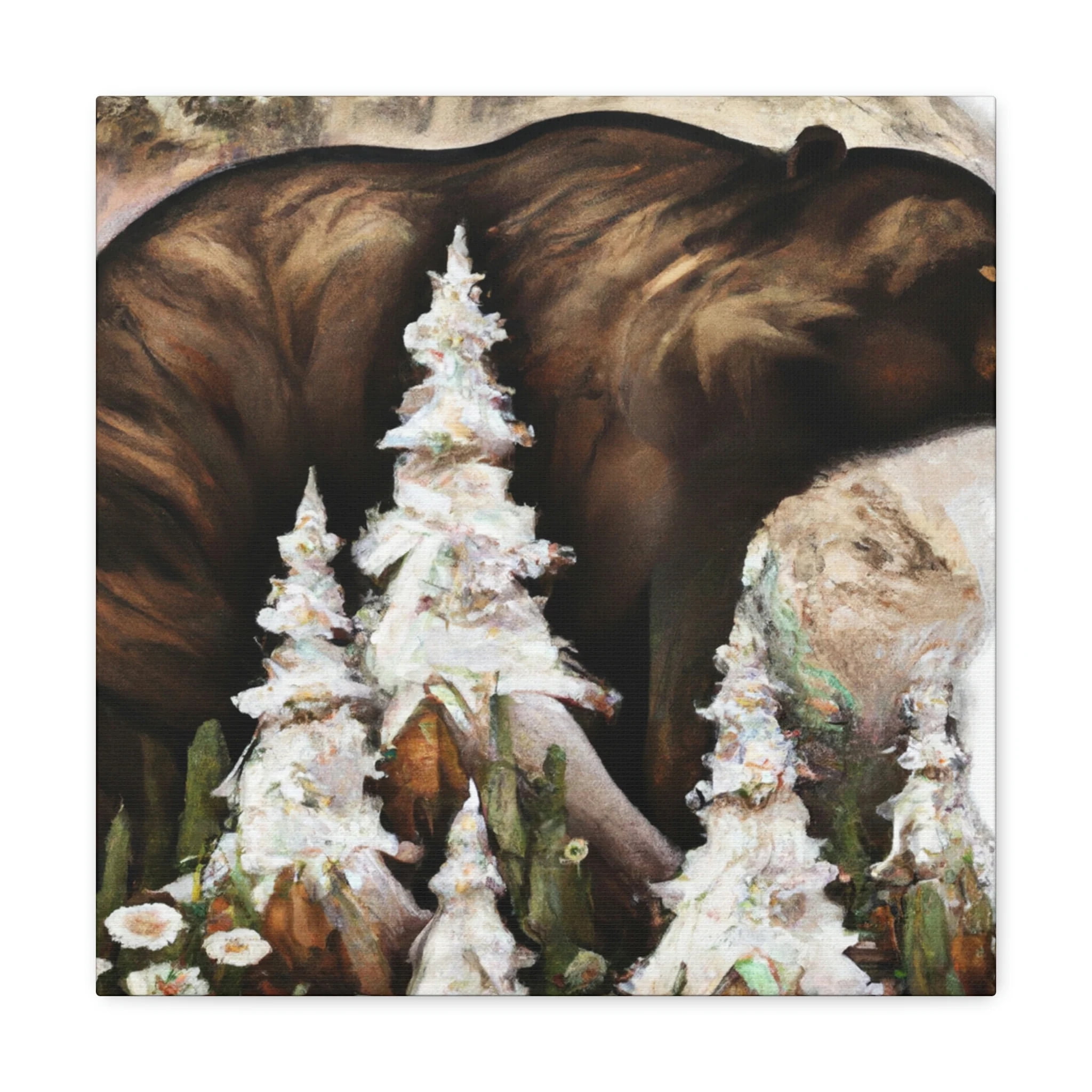 Brown Bear in Rococo - Canvas - Walmart.com