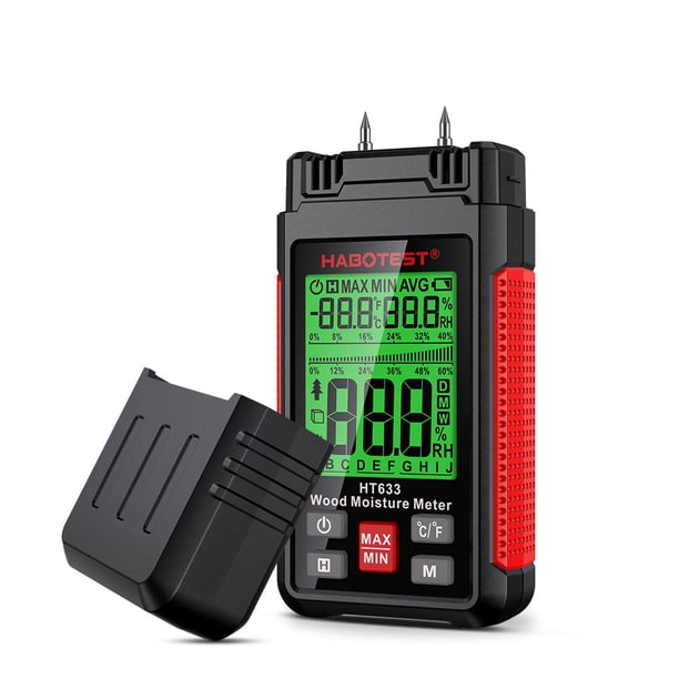 fastboy Digital Moisture Meter Wood Temperature Humidity Tester ...