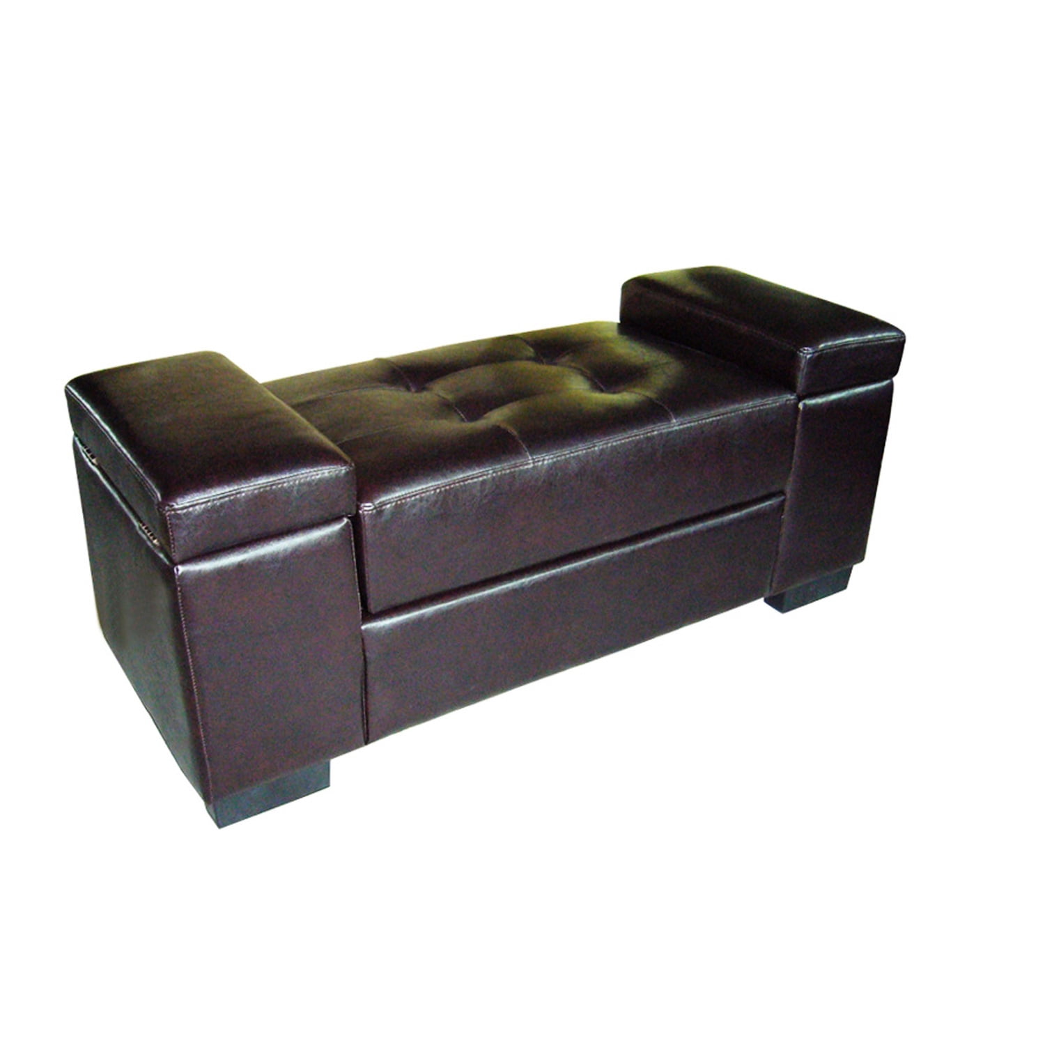 ORE International Dark Brown Open Storage Bench - Walmart.com