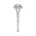 Kiva Jewel 14K White Gold Plated Split Shank Halo Ring - Asscher Cut 1. ...