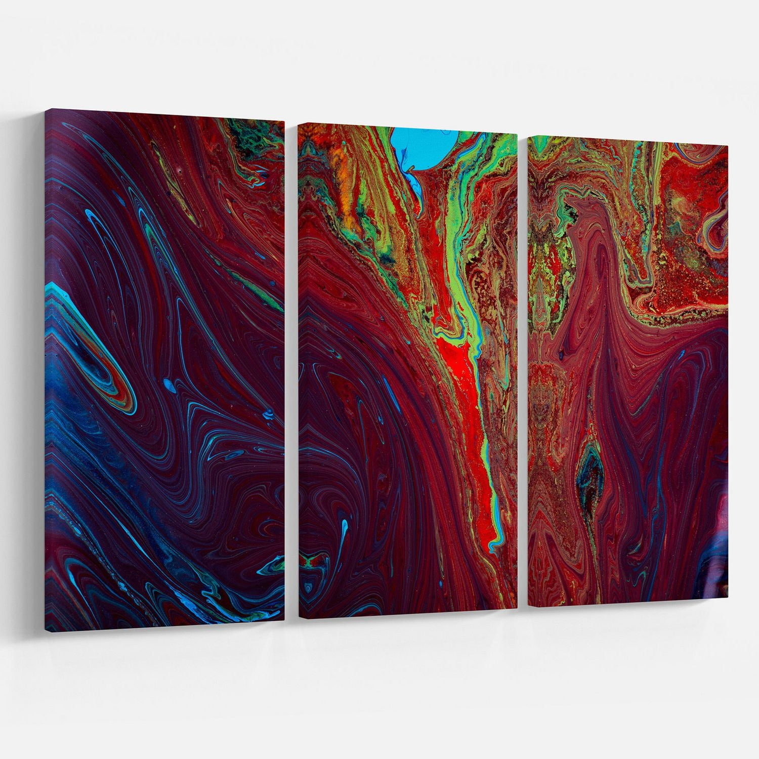 Click here for Designart Design Art Dark Red Acrylic Paint Canvas... prices