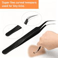 EXLEAF 3 in 1 Tick Remover Kit,Black Tick Remover Tweezers Stainless ...