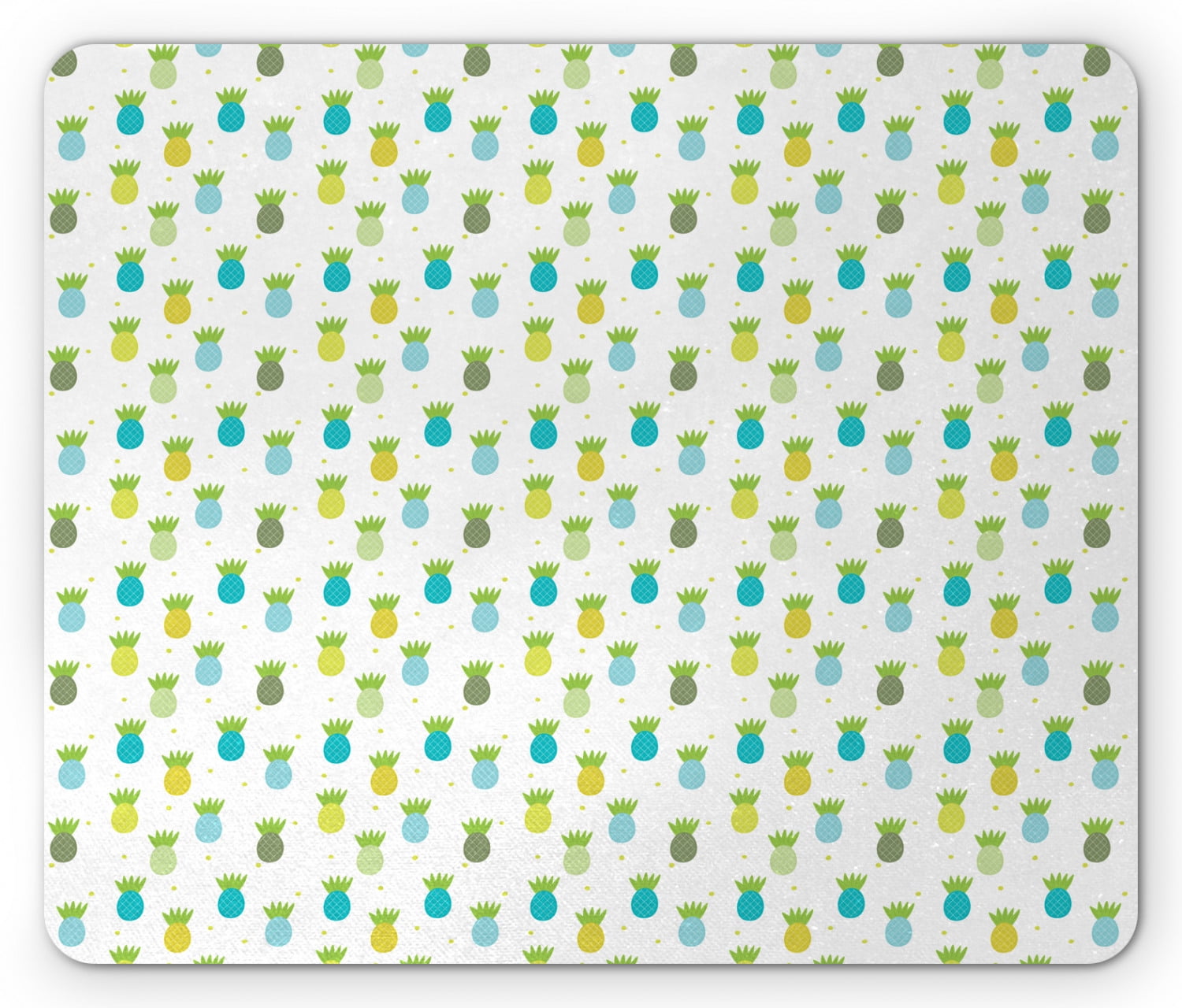 Pineapple Mouse Pad, Funny Summer Themed Pattern of Cartoon Tropical ...