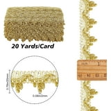 20Yds 3 4 Metallic Gold Braid Lace Trim Flower Glitter Scroll Trims ...