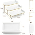 3 Tier Serving Stand and Platters Set Large Tiered Serving Platters ...