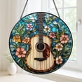 Colorful Guitar Window Hanging Suncatcher, Musical Instrument Stained ...