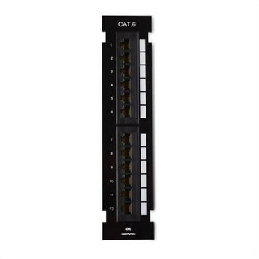 CNAweb 12 Port Vertical Cat6 110 RJ45 Network Patch Panel 568A 568B ...