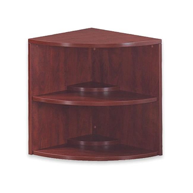 Office Source PL160CH 29 x 24 in. Cherry Corner Bookcase - Walmart.com