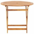 vidaXL Folding Patio Table 35.4"x29.5" Solid Acacia Wood - Walmart.com