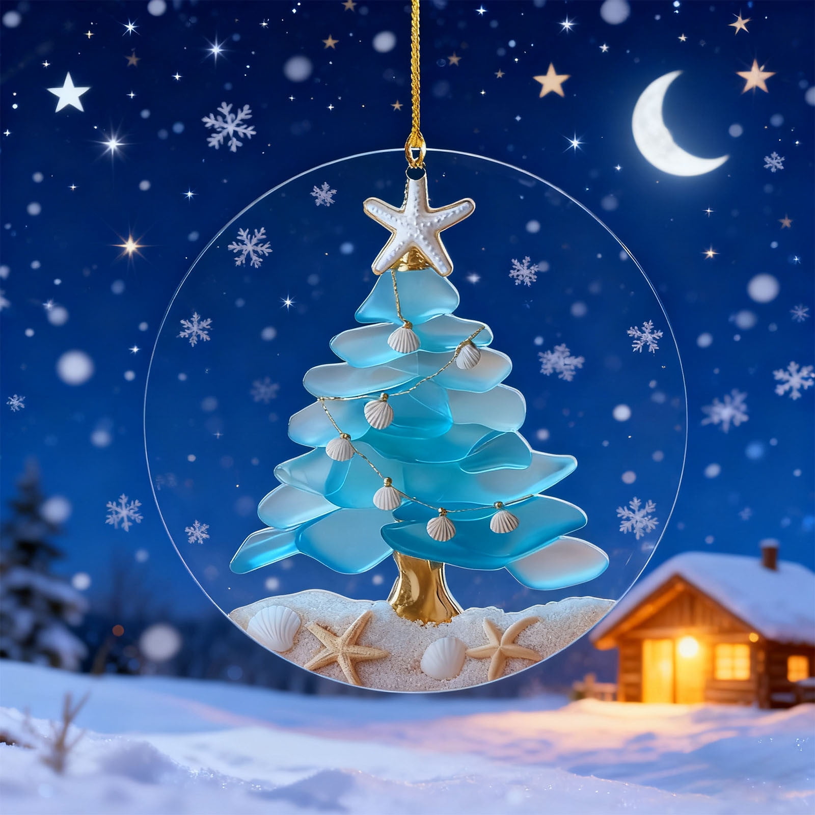 Click here for Lsljs Acrylic Tree Ornament Sea Glass Christmas Tr... prices