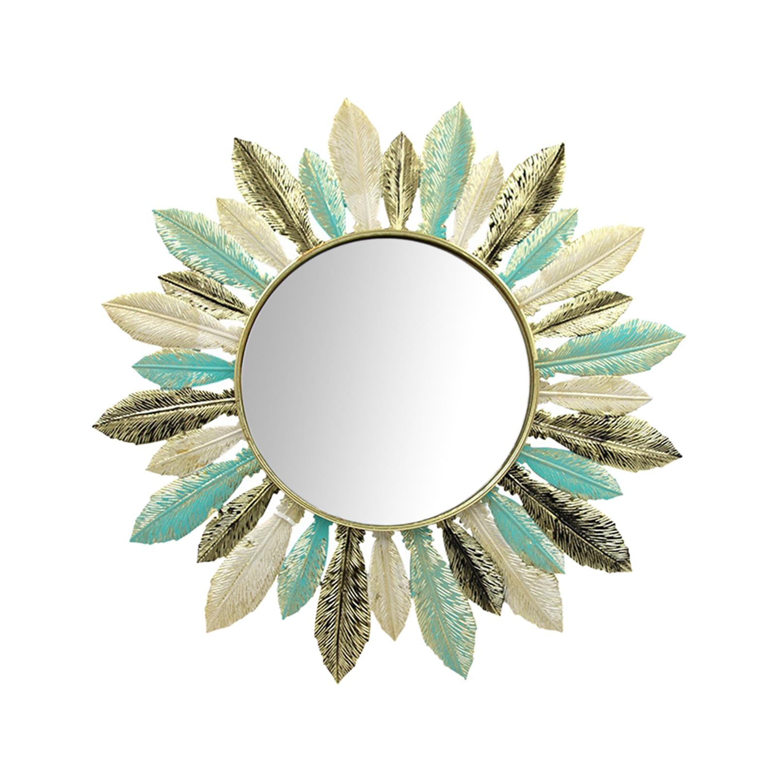 Click here for Shangren Iron Art Feather Mirror Wall Decor Decora... prices