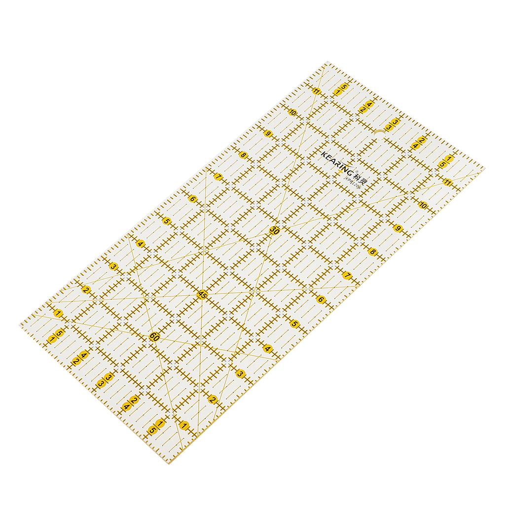 30x15cm/12" Rectangle Patchwork Quilting Ruler Drawing Template ...