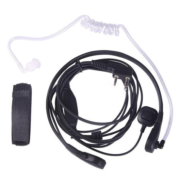 2Pin PTT Throat Mic Covert Acoustic Tube Earpiece Headset for UV-5R | Bodega Aurrera en línea