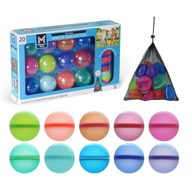 Member's Mark Self-Sealing Reusable Water Balloons with Mesh Storage ...