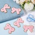 12Pcs Pink Knot Patches Iron On Applique Polyester Embroidered Lace ...