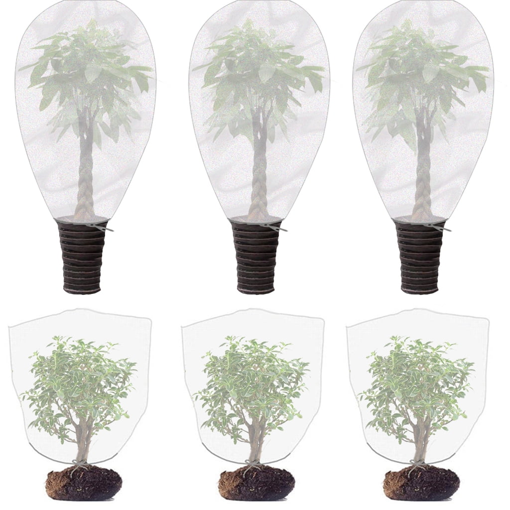 Sofullue Garden Bugs Barrier Netting Plant Cover with Drawstring Bird ...