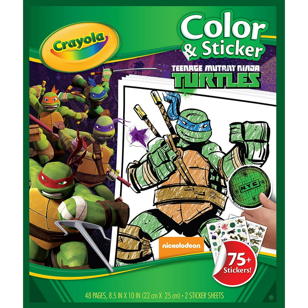 Color 'N Sticker Book, Teenage Mutant Ninja Turtles - Walmart.com ...