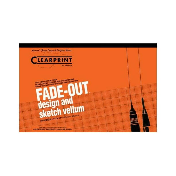 Clearprint Design and Sketch Pad, 8x8 Grid, 11in x 17in - Walmart.com ...