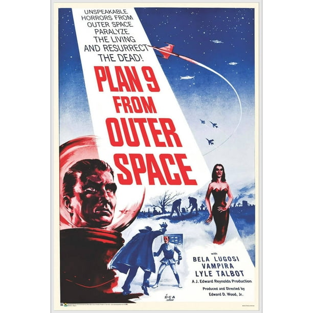 Plan 9 From Outer Space Classic Movie Poster24.5" x 36.5" - Laminated ...