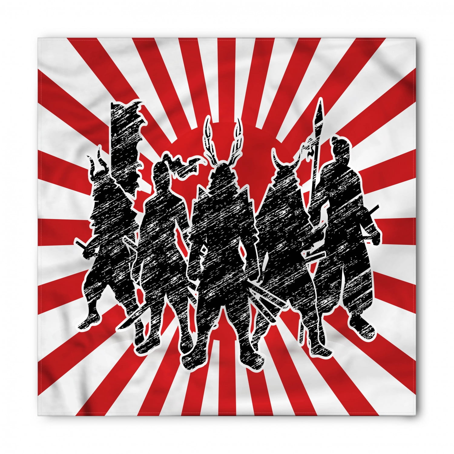 Japanese Bandana, Samurai Ninja Retro, Unisex Head and Neck Tie, by ...