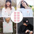 8PCS Bow Applique Patches, Chenille Patches with Gold Glitter Border ...