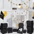 20Pcs Black Gift Boxes with Lids Ribbons 8 x 8 x 4 Inch Bridesmaid ...