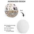 Cute Cat Heart Pattern7.9x7.9in Round Aluminum Plaque Wall Art, UV ...