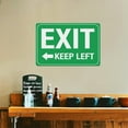 Exit Keep Left Sign 8"x12" - Aluminum Tin Warning for Home Outdoor ...