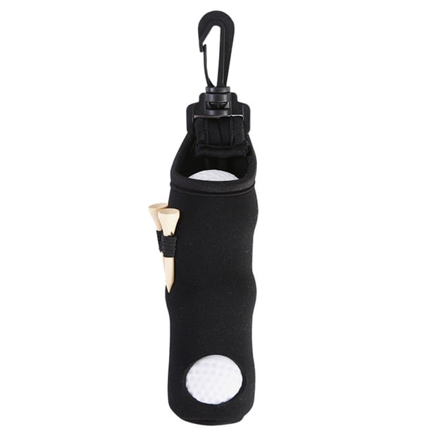 Golf Ball Storage Bag Pouch Pocket with Tees Holder - Holds 3 Balls & 3 ...