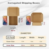 6x6x2 Shipping Boxes, 25 Packs Gift Boxes for Shipping Business Party ...