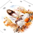 3drose, Christ Sits on a Rug and Holds a Pumpkin. Cool Christian Art ...