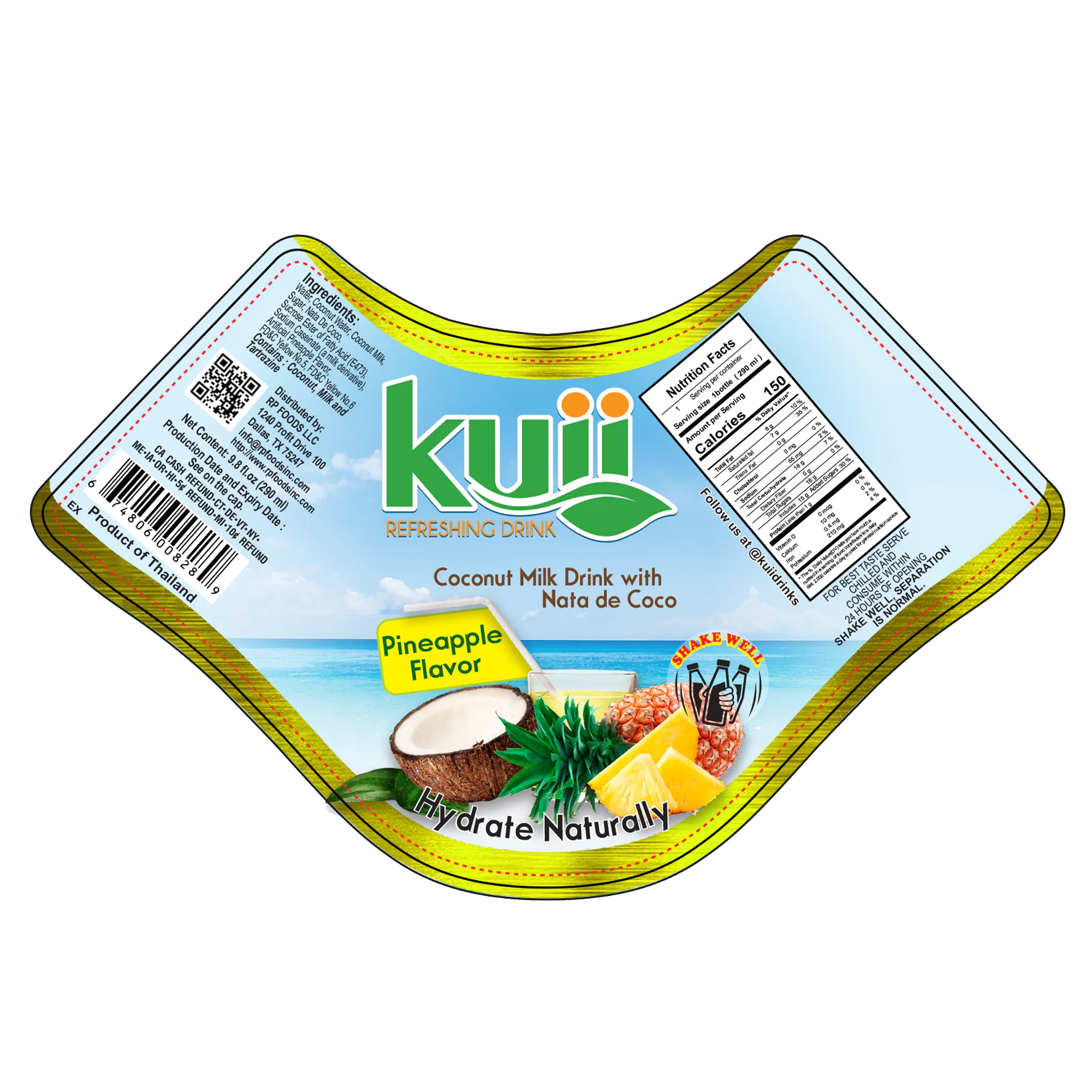 Kuii Pineapple Coconut Milk Drink - 9.8 fl oz in Macao at MOP 134 ...