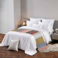 Bohemian Bed Runner Queen Size Tribal Geometric Stripes Soft Bed Scarf ...