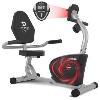 Pooboo Upright Folding Exercise Bike Magnetic Stationary Cycling ...