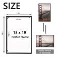 KAIWIN 3 Pack Poster Frames 13x19 Plastic Picture Frame for Horizontal ...