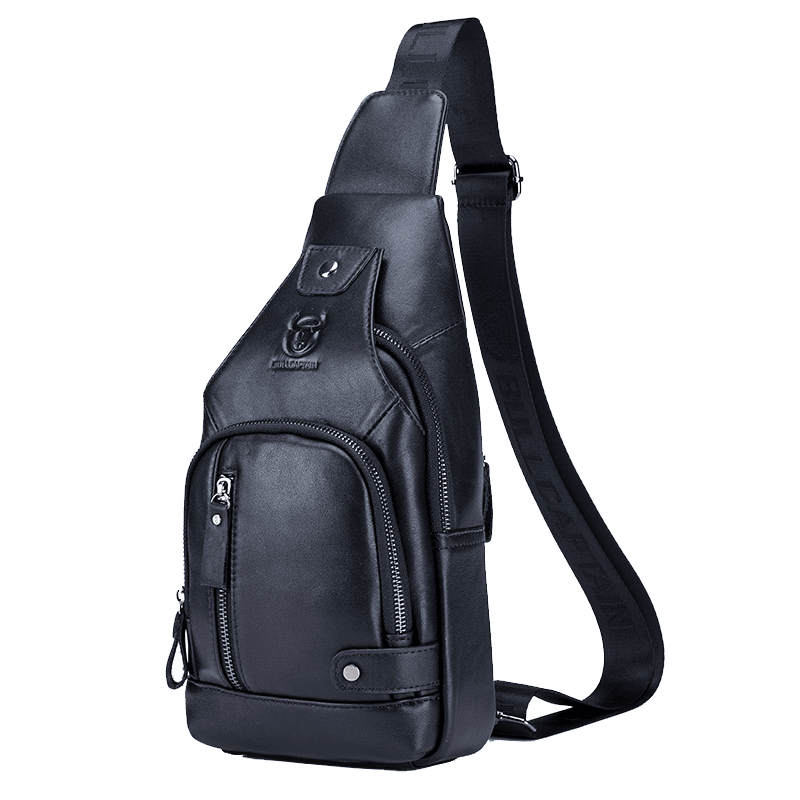 Click here for Grm Mens Chest Front Bag Trendy Genuine Leather Mu... prices