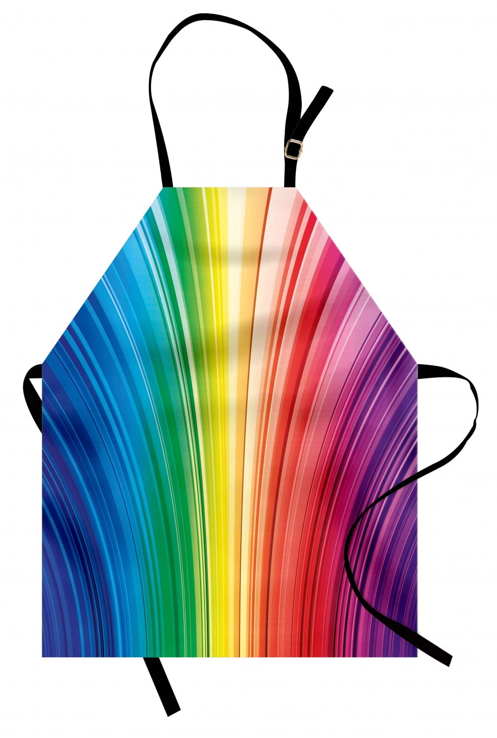 Colorful Apron Abstract Psychedelic Warped Contour Stripes Dynamic ...