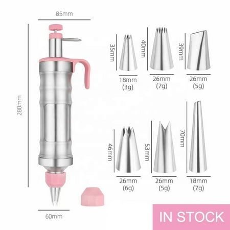 Dessert Decorating Syringe Set, Cupcake Frosting Filling Injector with ...