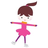 Cute Little Ice Skating Wall Decal Sticker by Wallmonkeys Vinyl Peel ...