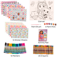 Gabbys Dollhouse Deluxe Art-Set: 1000+ Pc Birthday Kit - Markers, Paint, Stickers, Canvas ...