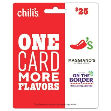 Chilis $25 Gift Card - Walmart.com