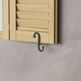 Shutter Dogs 6.25" Black S Shaped Wrought Iron Shutter Dogs w/Screws ...